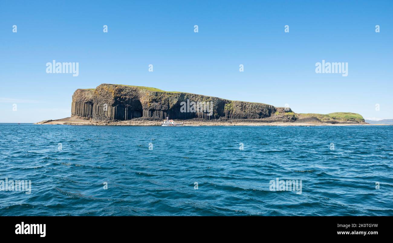 The Basalt island of Staffa just off Iona Scotland reachable by boat ...