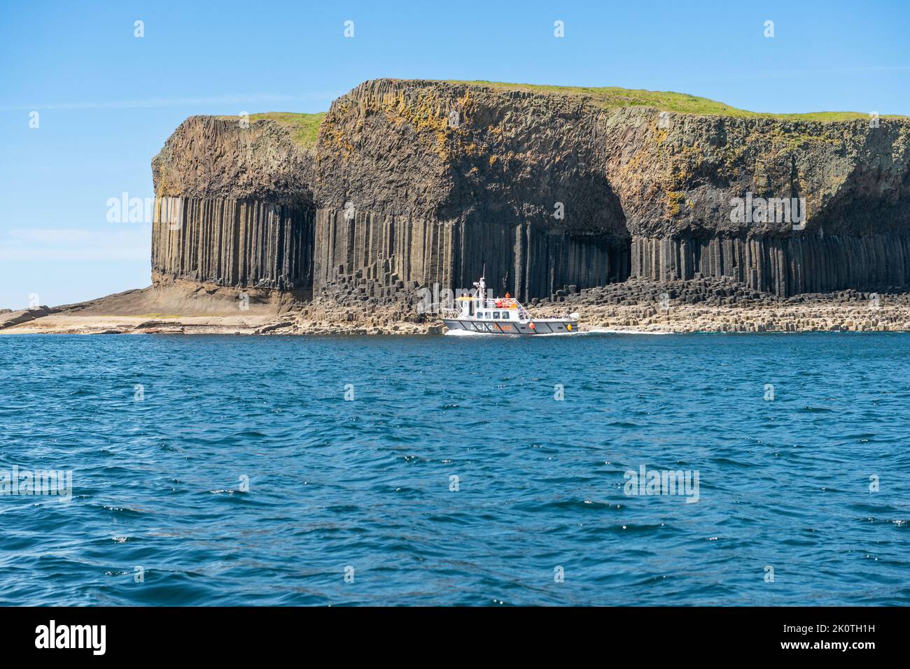 The Basalt island of Staffa just off Iona Scotland reachable by boat ...