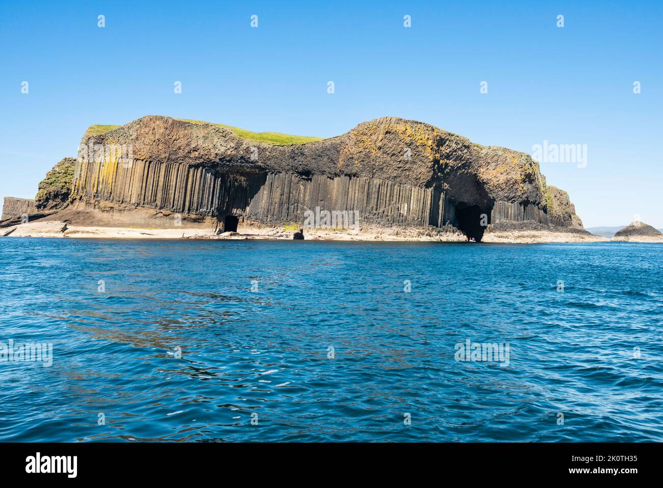 The Basalt island of Staffa just off Iona Scotland reachable by boat ...