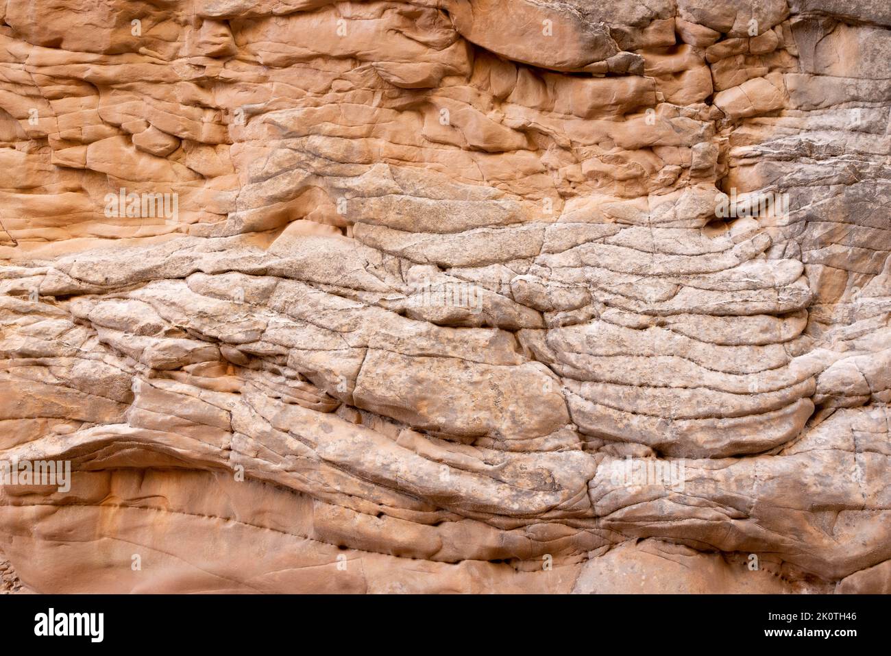 Rippling sandstone creating abstract patterns in the Cottonwood Narrows ...