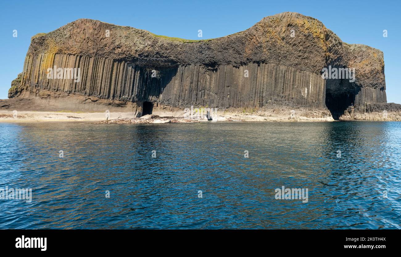 The Basalt island of Staffa just off Iona Scotland reachable by boat ...