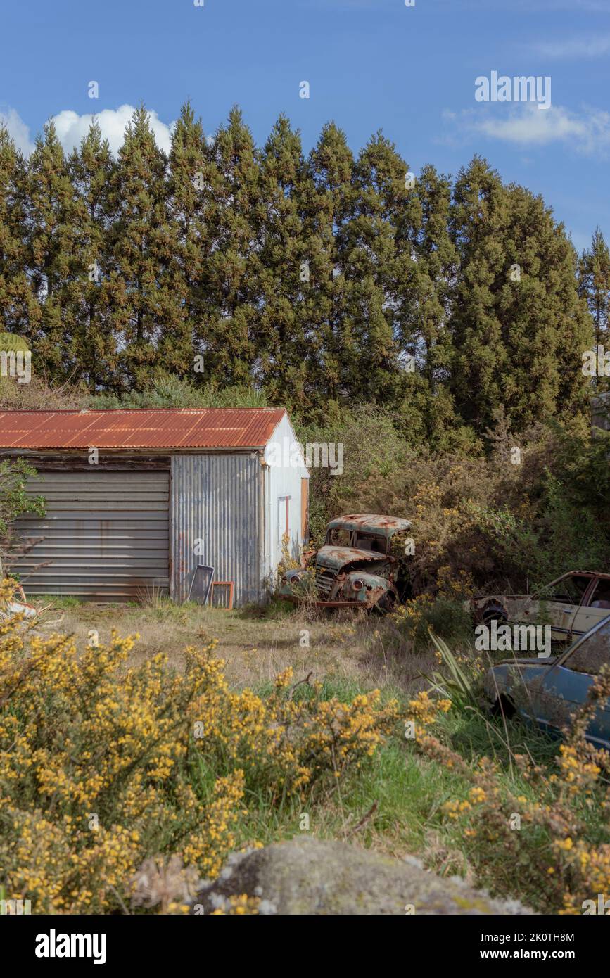 Old service station new zealand hi-res stock photography and images - Alamy