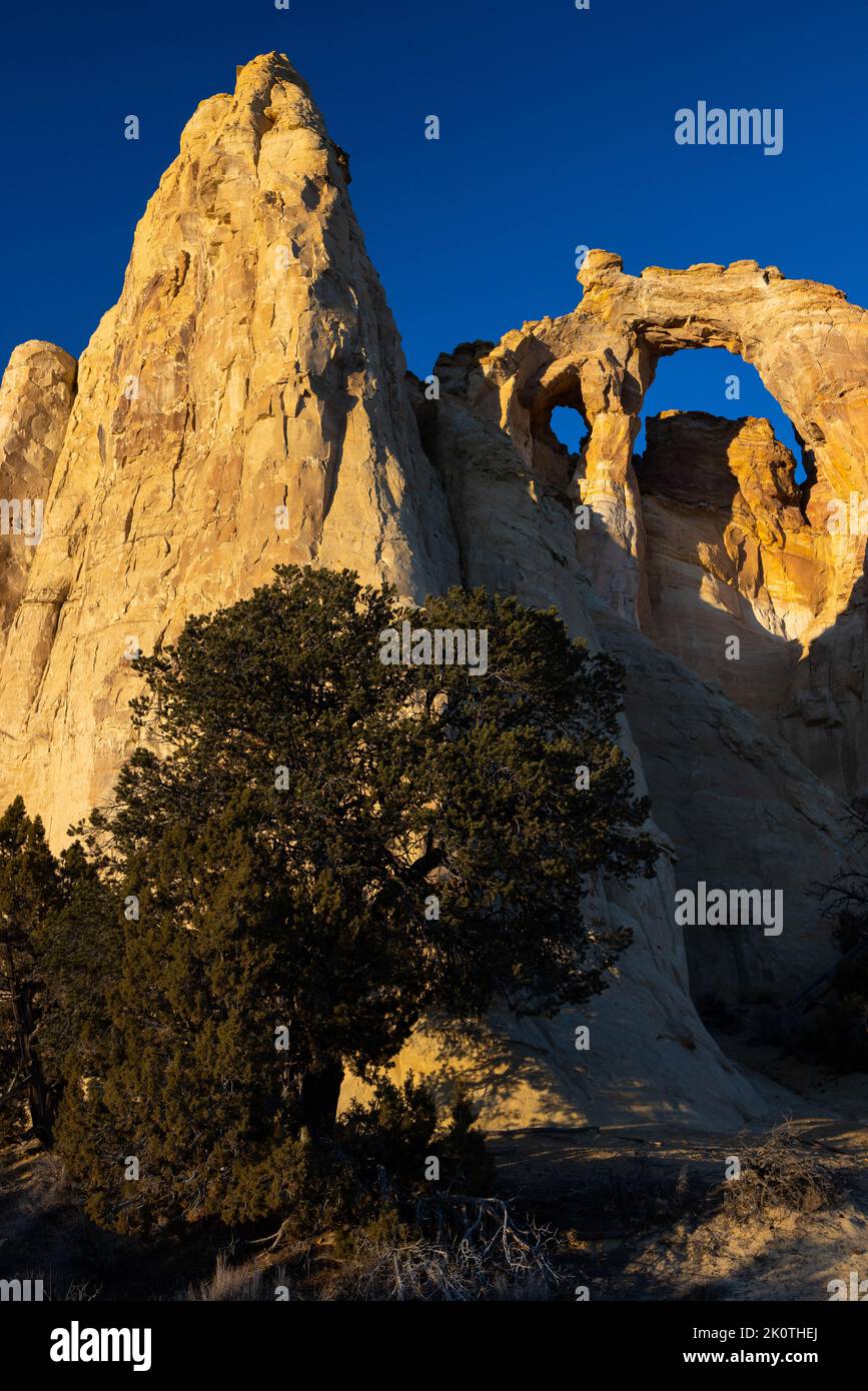 A large sandstone spire rising alongside Grosvenor Arch. Grand ...
