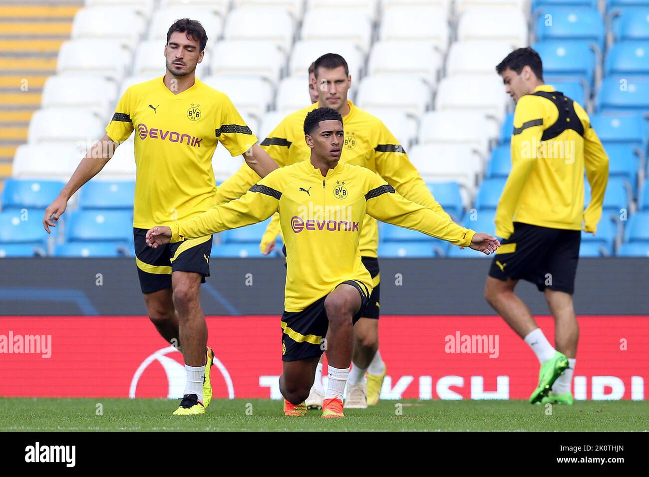 Borussia Dortmund's Jude Bellingham during a training session at the ...