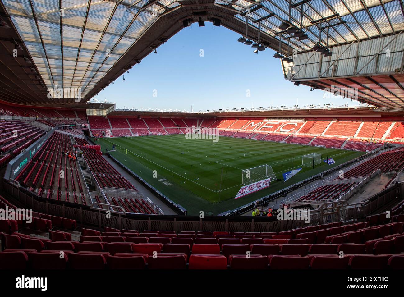 General view inside The Riverside Stadium ahead of the Sky Bet ...