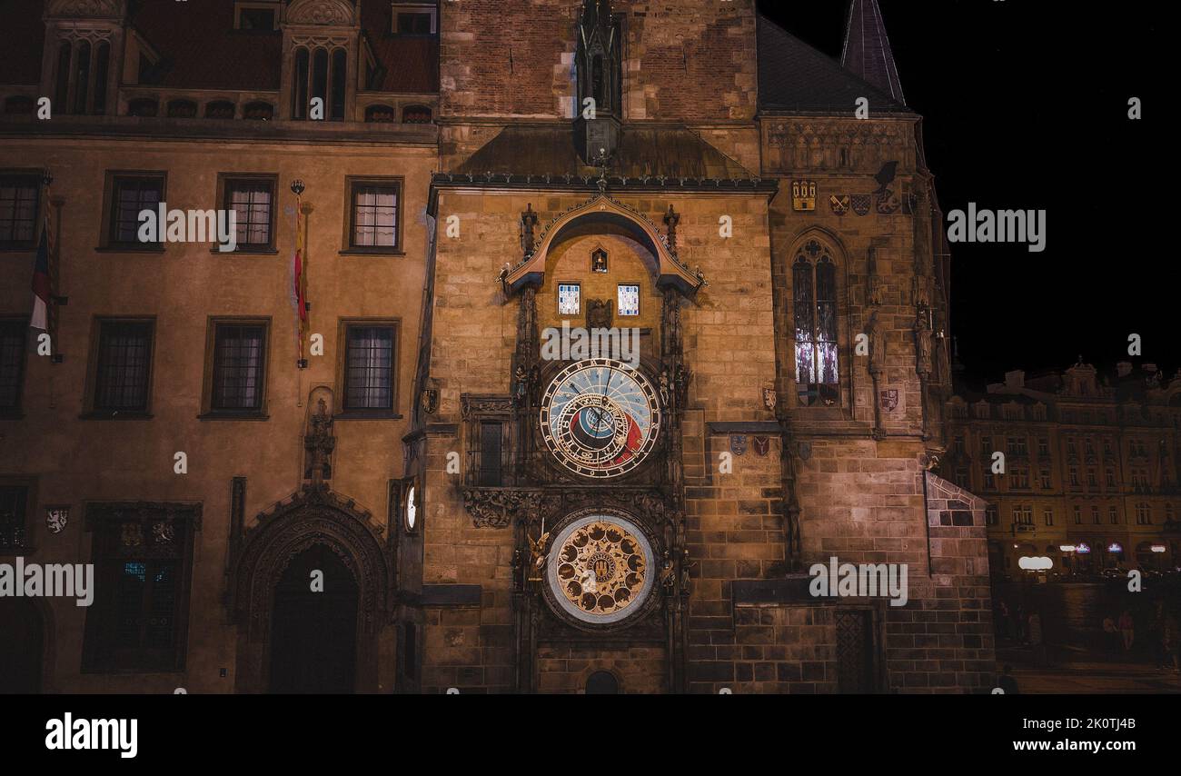 The Prague Astronomical Clock attached to the Old Town Hall in Prague ...
