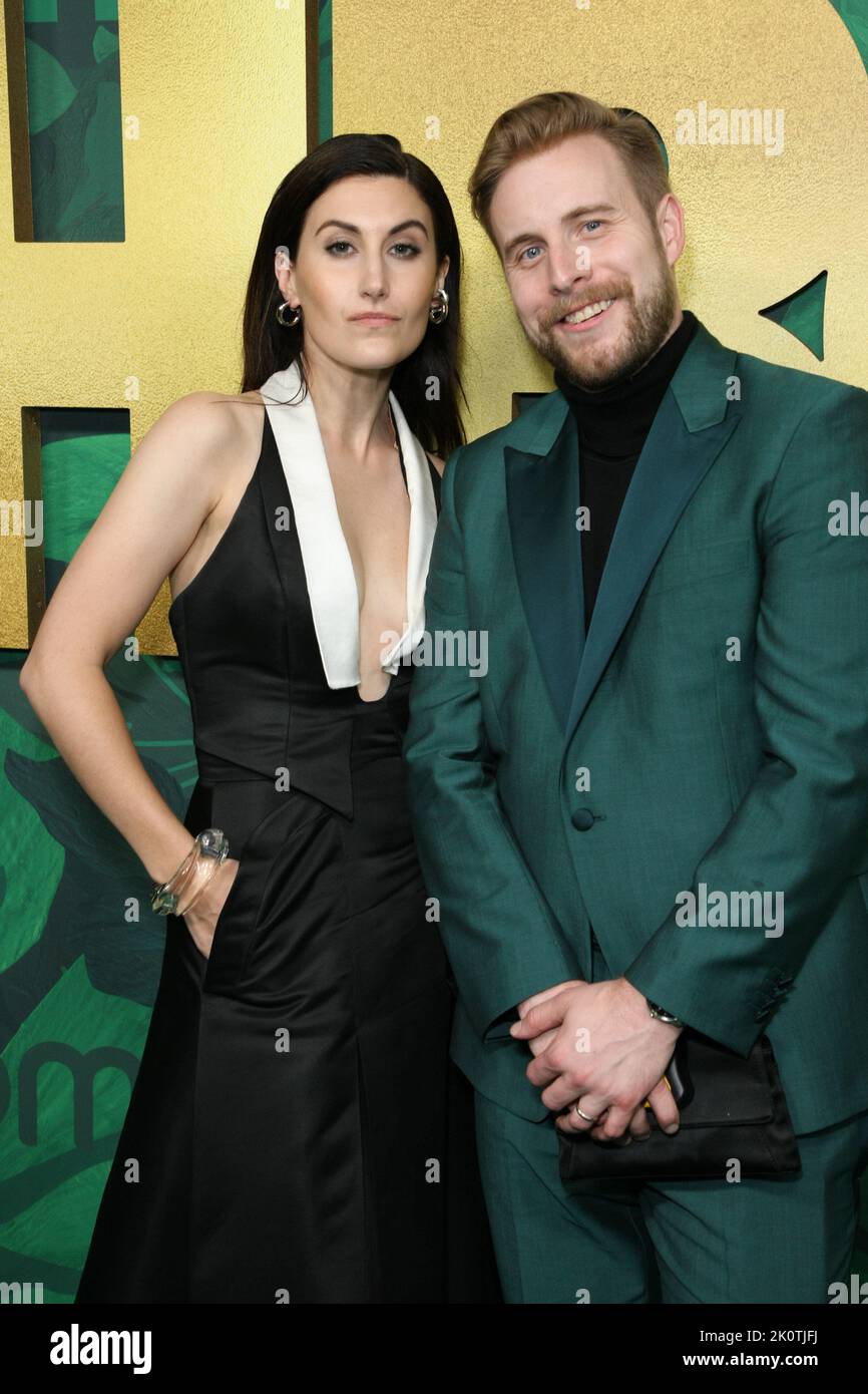 Jen Statsky, Travis Helwig attend the 2022 HBO Emmy's Party at San ...