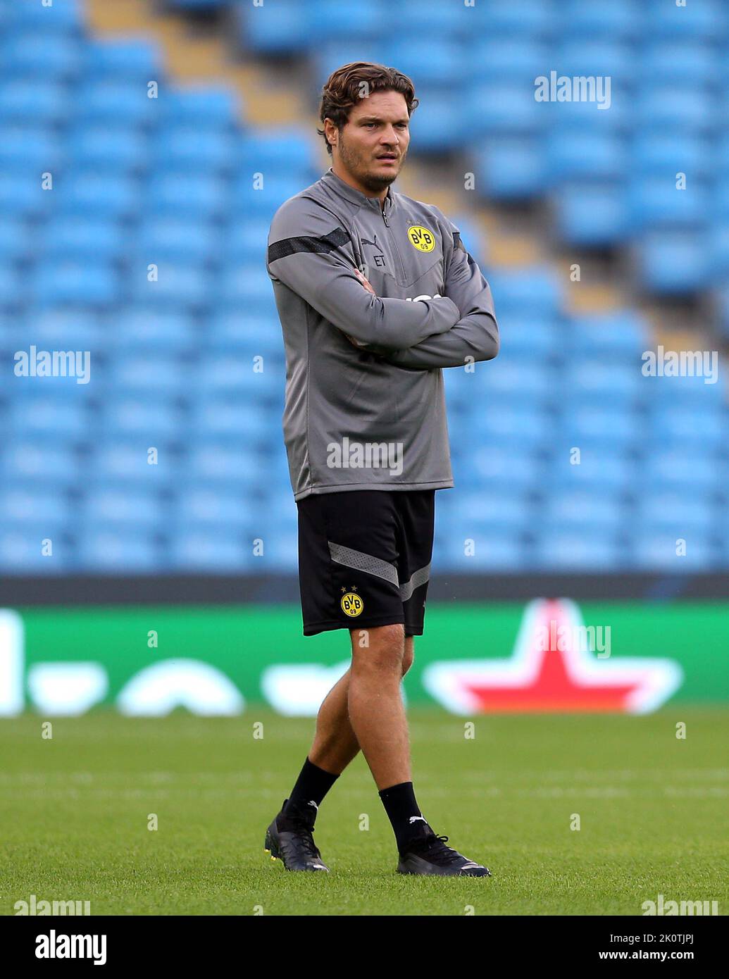 Borussia Dortmund manager Edin Terzic during a training session at the ...