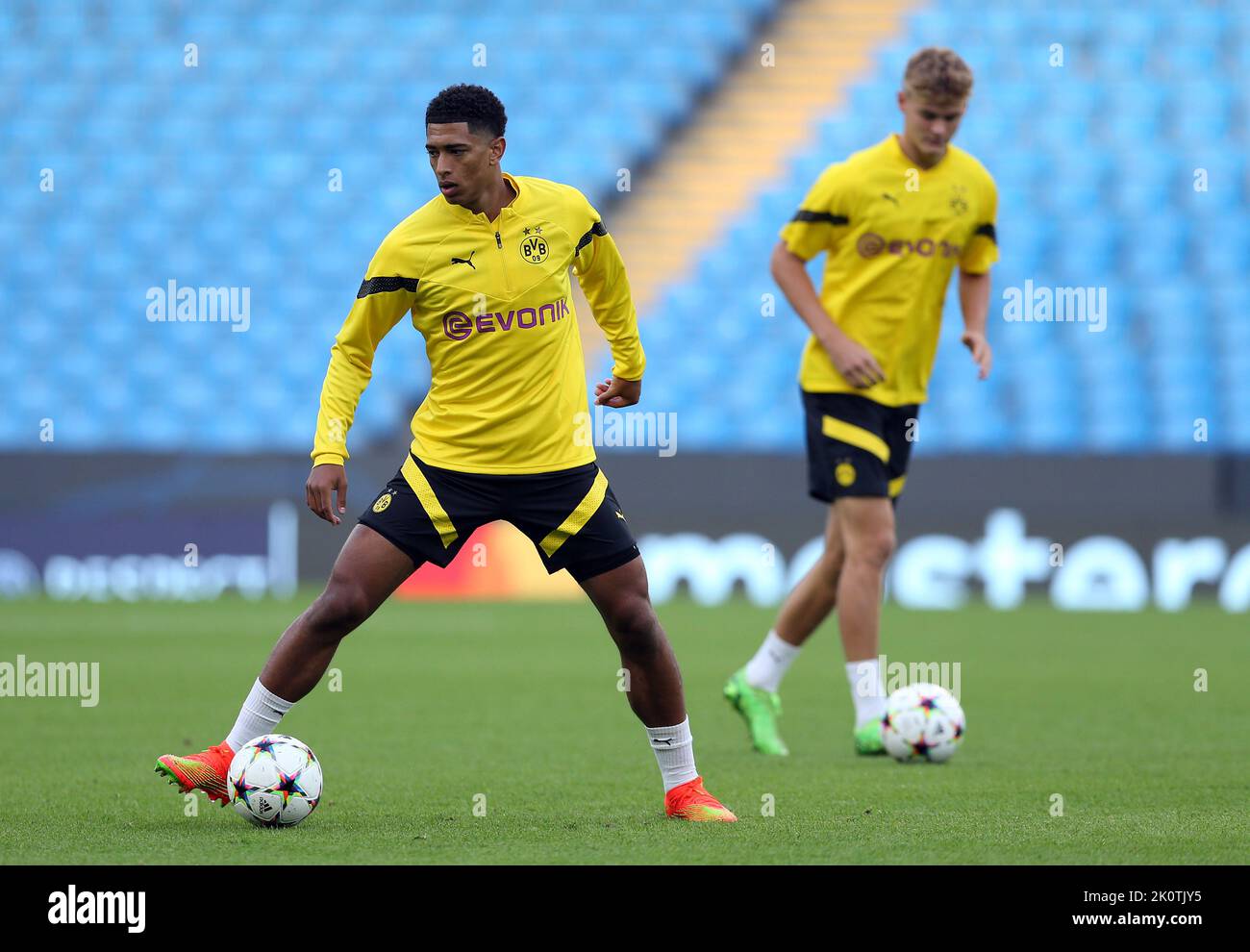 Borussia Dortmund's Jude Bellingham during a training session at the ...