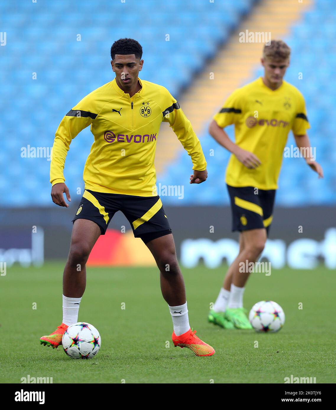 Borussia Dortmund's Jude Bellingham during a training session at the ...