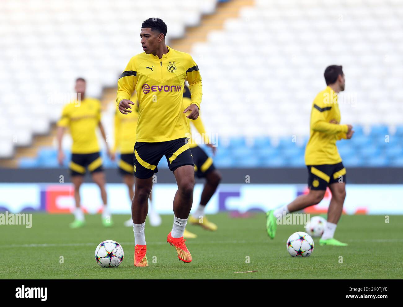 Borussia Dortmund's Jude Bellingham during a training session at the ...