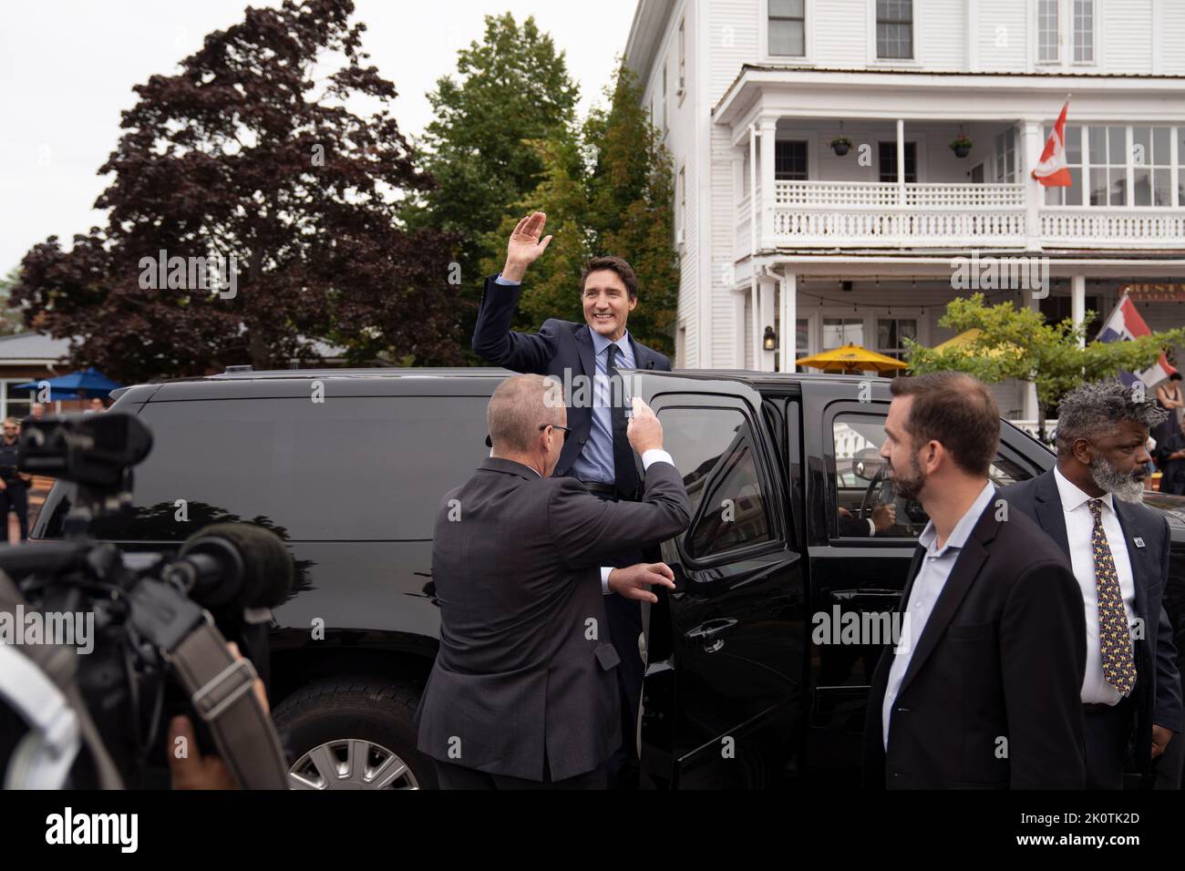 St. Andrews, Canada. 13th Sep, 2022. Prime Minister Justin Trudeau ...