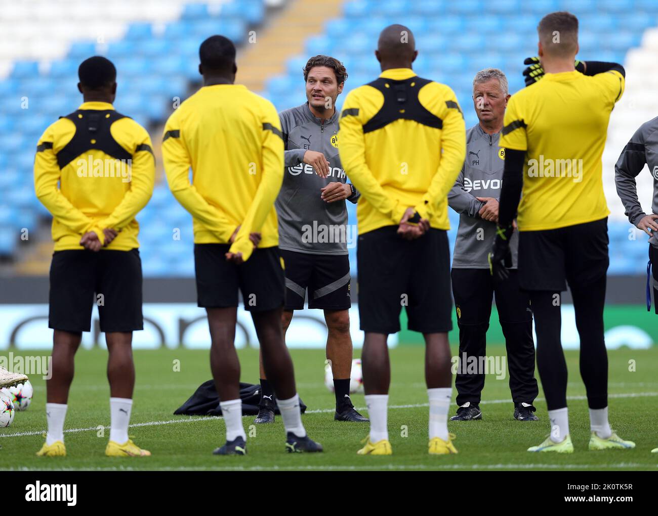 Borussia Dortmund manager Edin Terzic during a training session at the ...