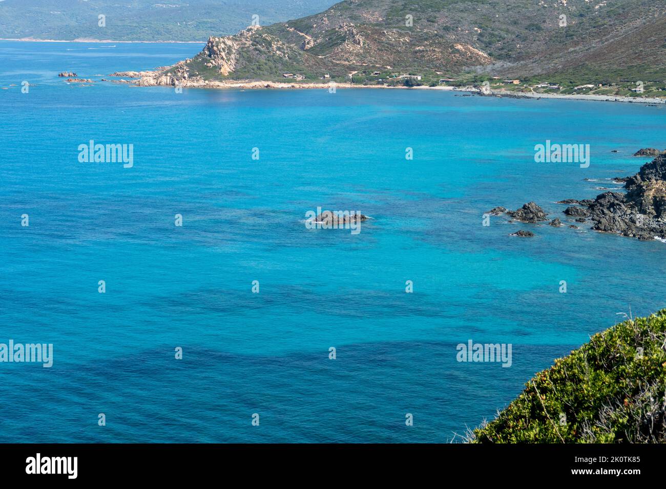 Beautiful beach in the Sanguinaire Road, Ajaccio, Corsica Island ...