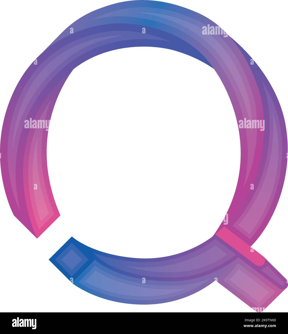 Isolated colored letter Q with 3d effect Vector Stock Vector Image ...