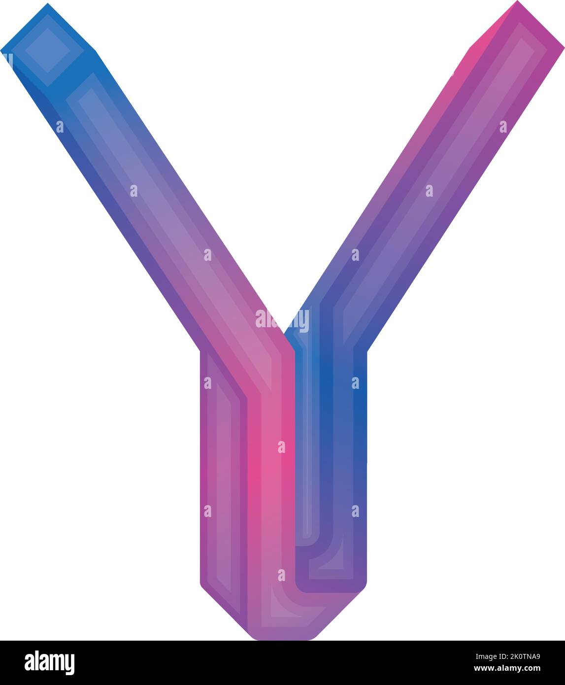 Isolated colored letter Y with 3d effect Vector Stock Vector Image ...