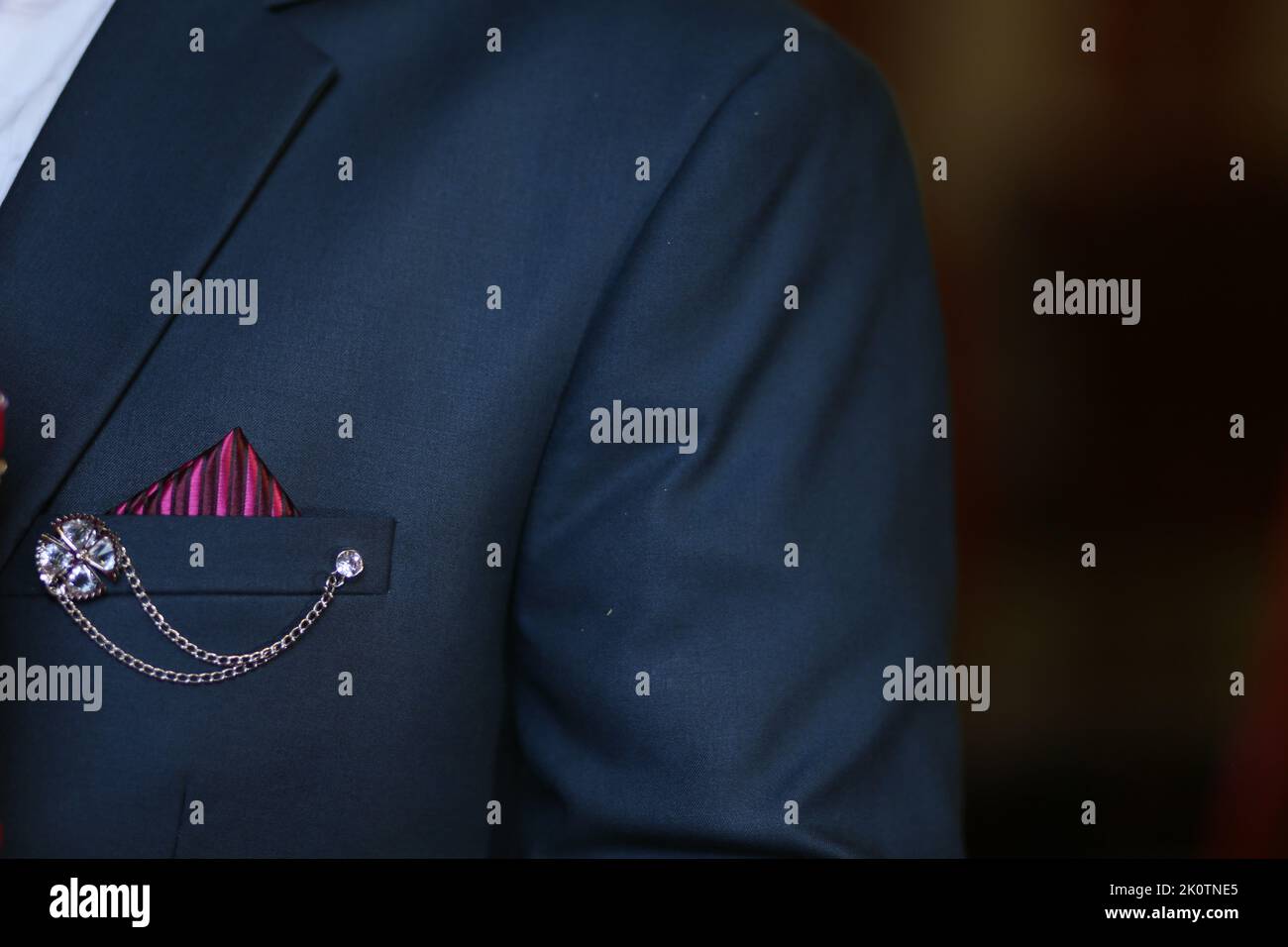 Professional coat style with navy blue composition, corporate person ...