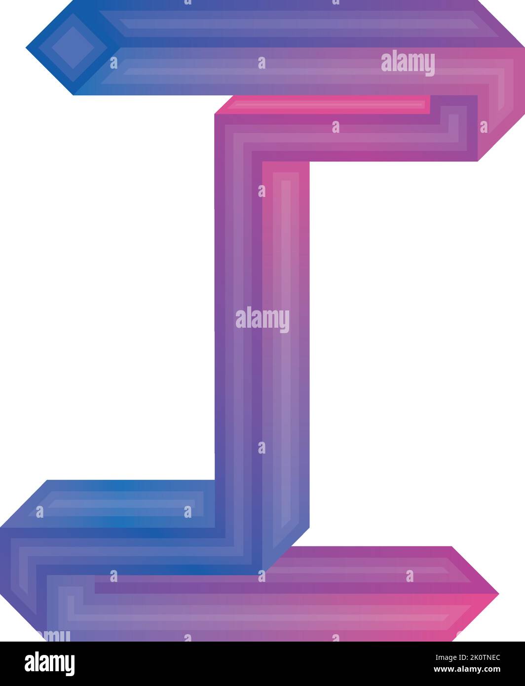Isolated colored letter I with 3d effect Vector Stock Vector Image ...