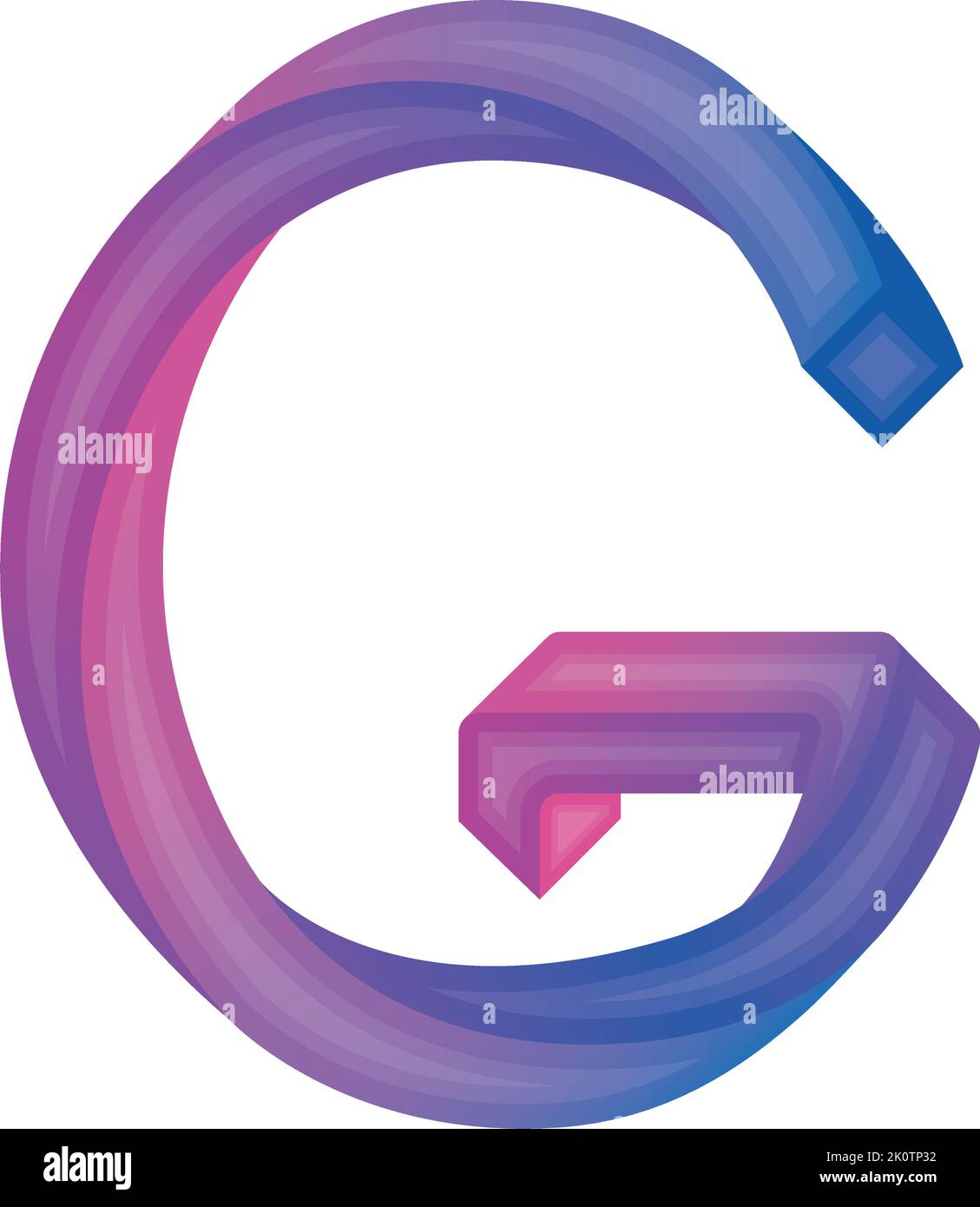 Isolated colored letter G with 3d effect Vector Stock Vector Image ...