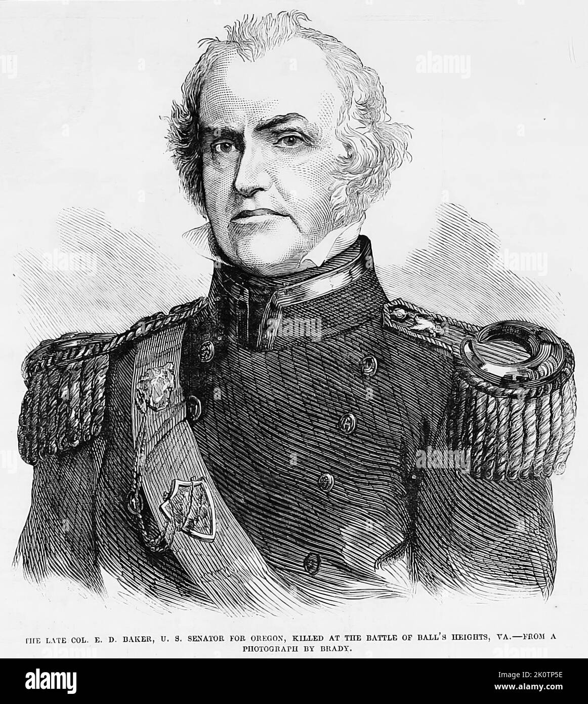 Portrait of the late Colonel Edward Dickinson Baker, U.S. Senator for ...