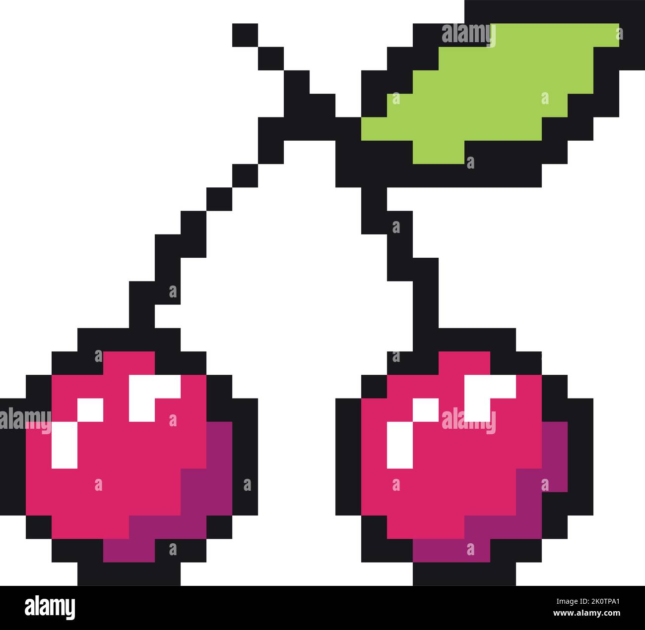cherry pixel art Stock Vector Image & Art - Alamy