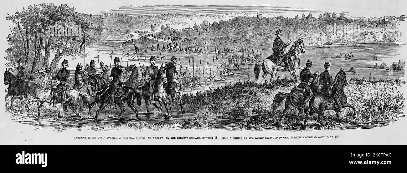 Campaign in Missouri - Fording of the Osage River at Warsaw by the ...