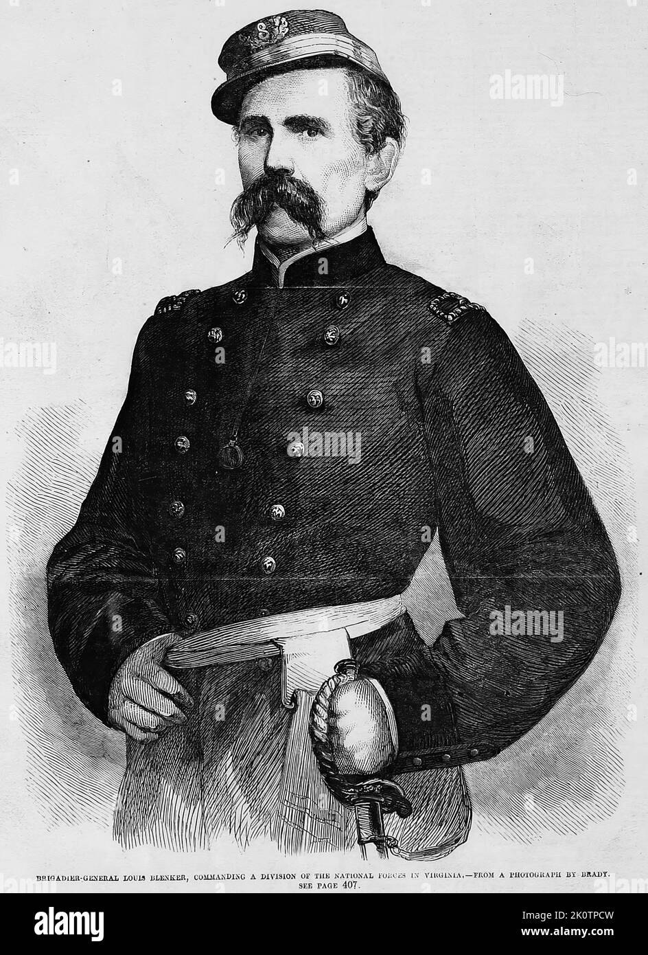 Portrait of Brigadier General Louis Blenker, commanding a division of ...