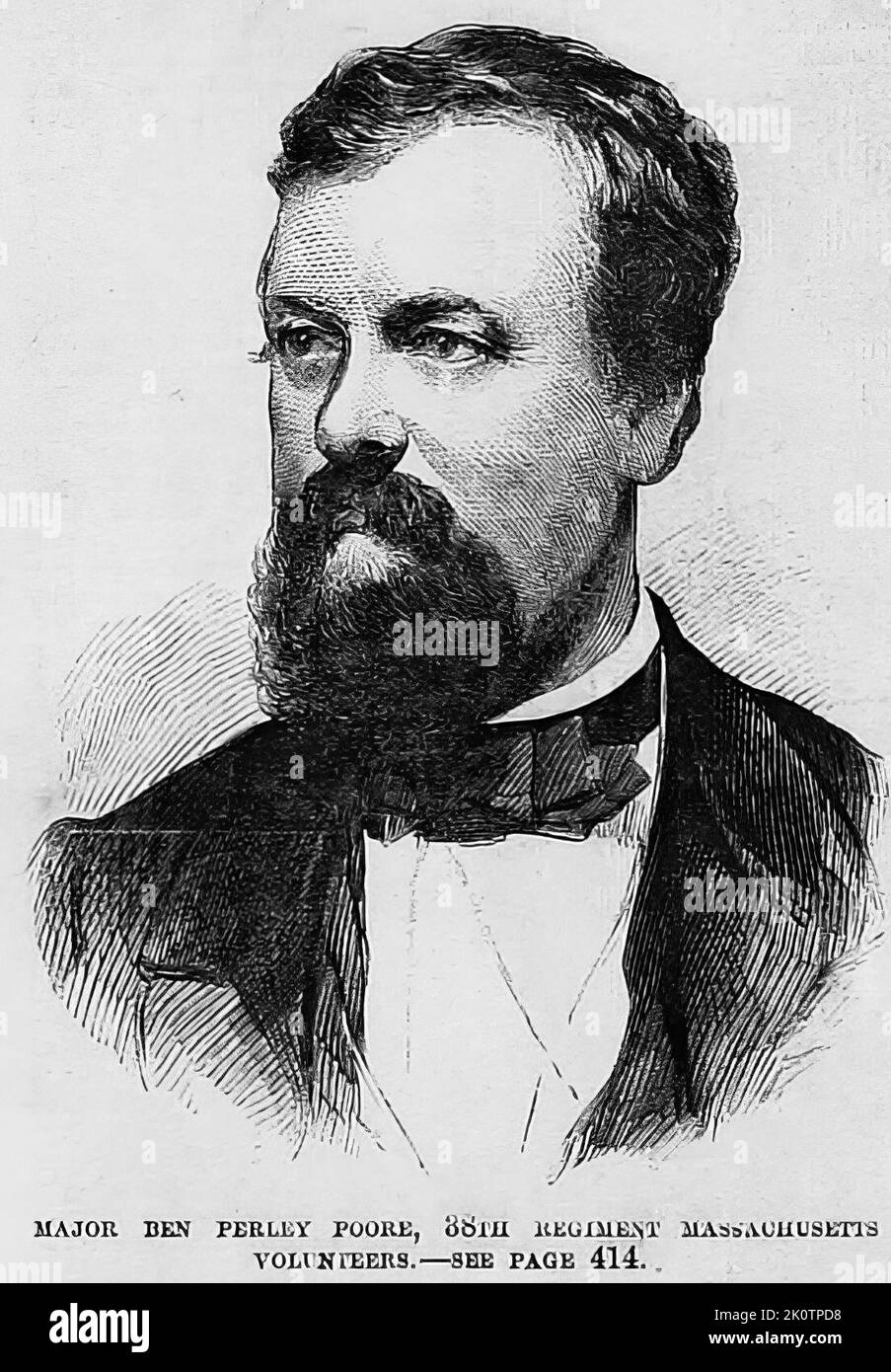 Portrait of Major Benjamin Perley Poore, 38th Regiment Massachusetts ...