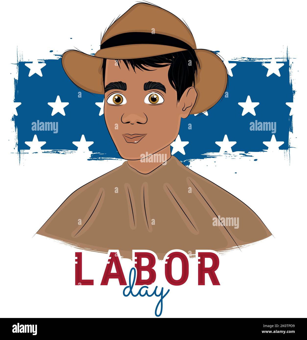 Isolated male farmer with uniform Labor day Vector Stock Vector Image ...