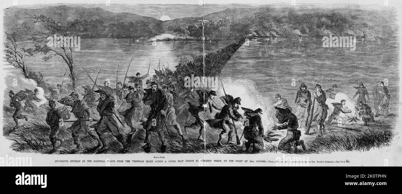 Successful retreat of the National troops from the Virginian shore ...