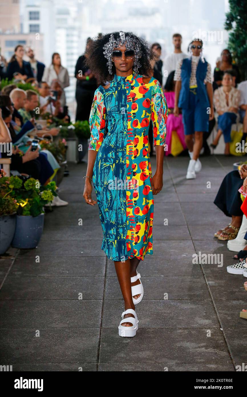 A model walks on the runway at the Marissa Wilson fashion show during ...