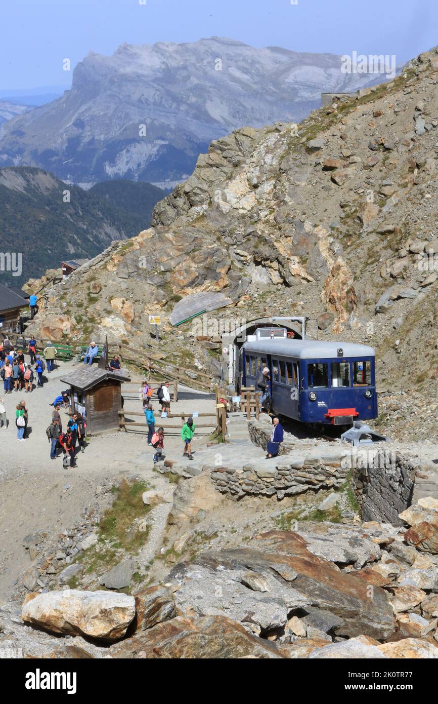 Tramway du Mont-Blanc. TMB. Nid d'Aigle. Saint-Gervais-les-Bains. Haute ...