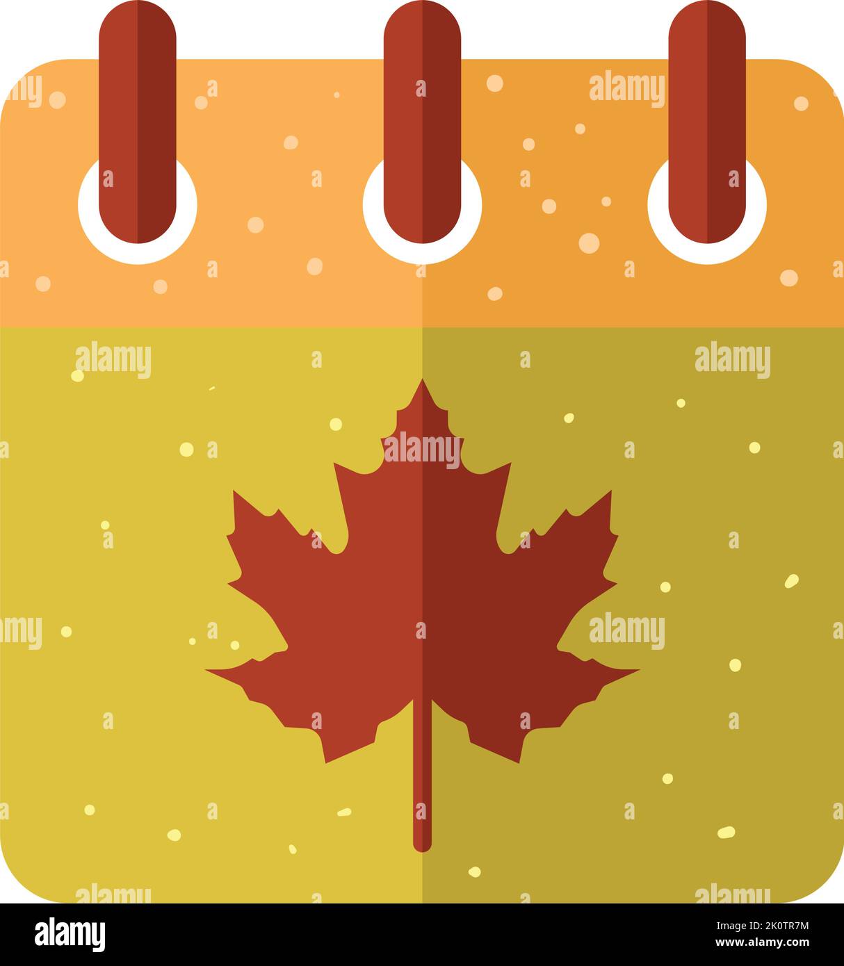 Isolated autumn calendar with a maple leaf icon Vector Stock Vector ...