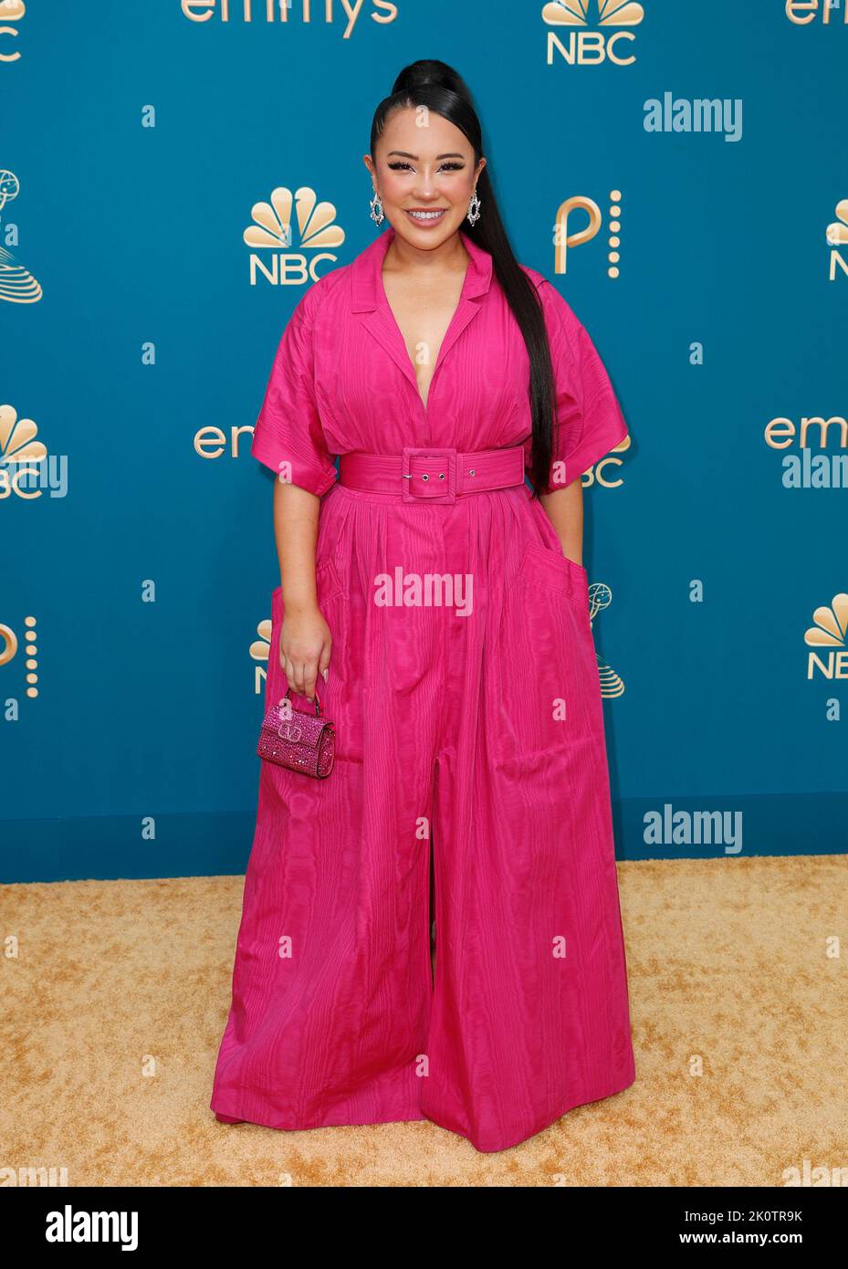 Ashley Yi arrives at the 74th Emmy Awards on Monday, Sept. 12, 2022 at ...