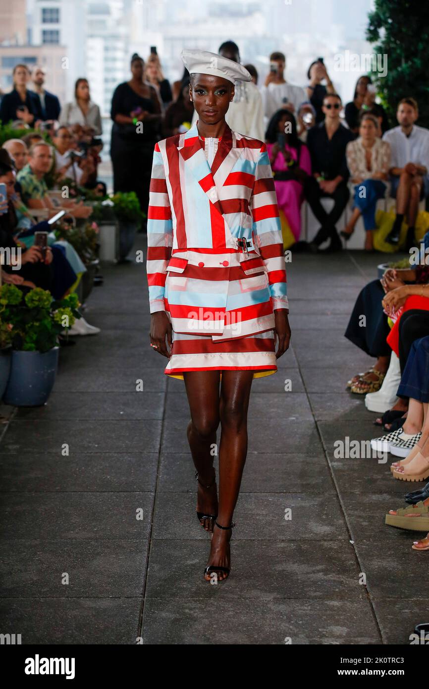 A model walks on the runway at the Marissa Wilson fashion show during ...