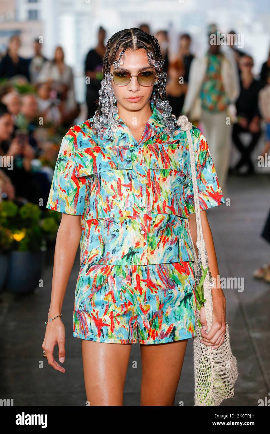 A model walks on the runway at the Marissa Wilson fashion show during ...