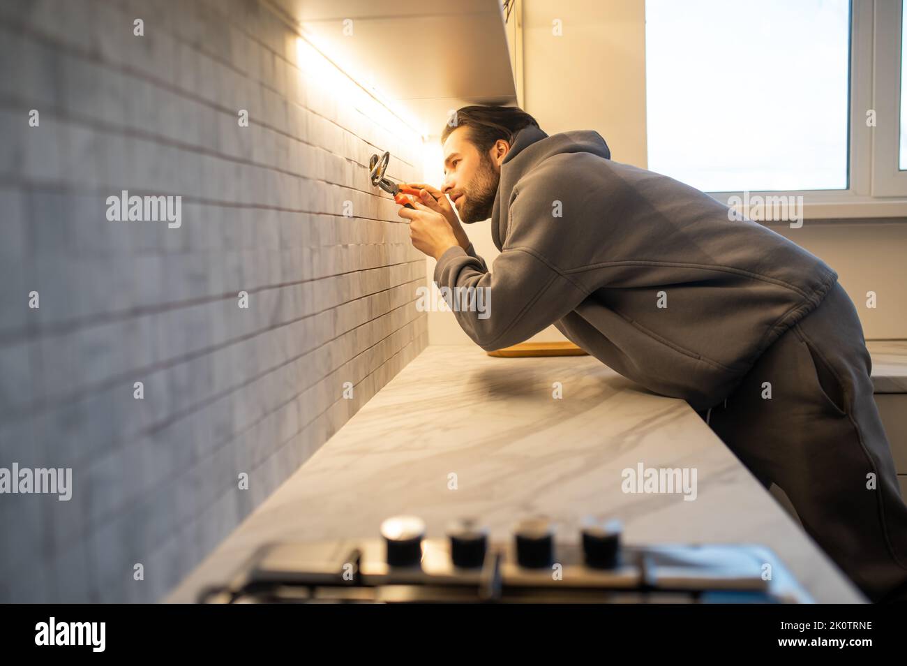 Installing electricity wires hi-res stock photography and images - Alamy