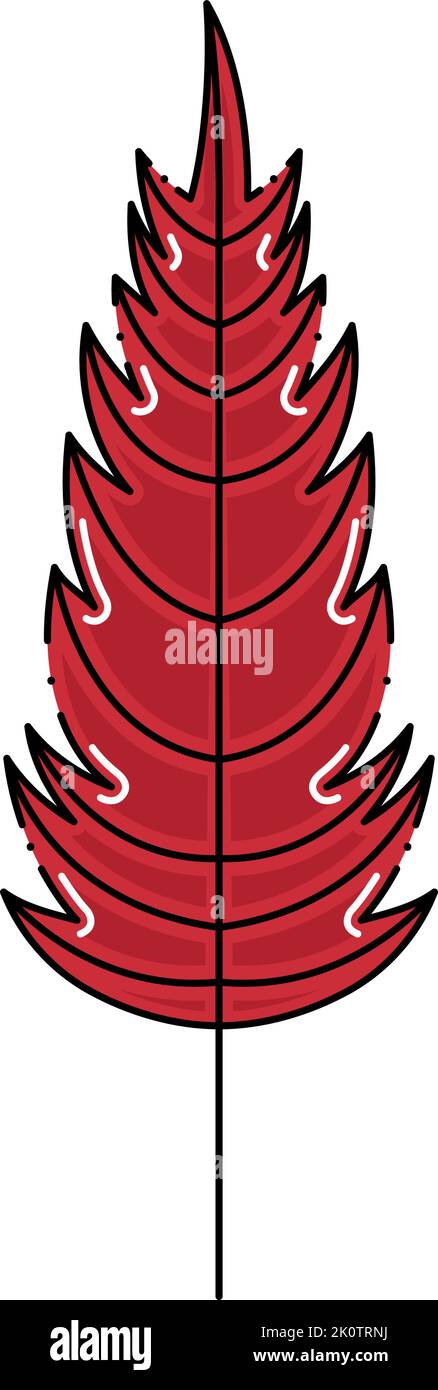 Isolated colored autumn leaf icon Vector Stock Vector Image & Art - Alamy