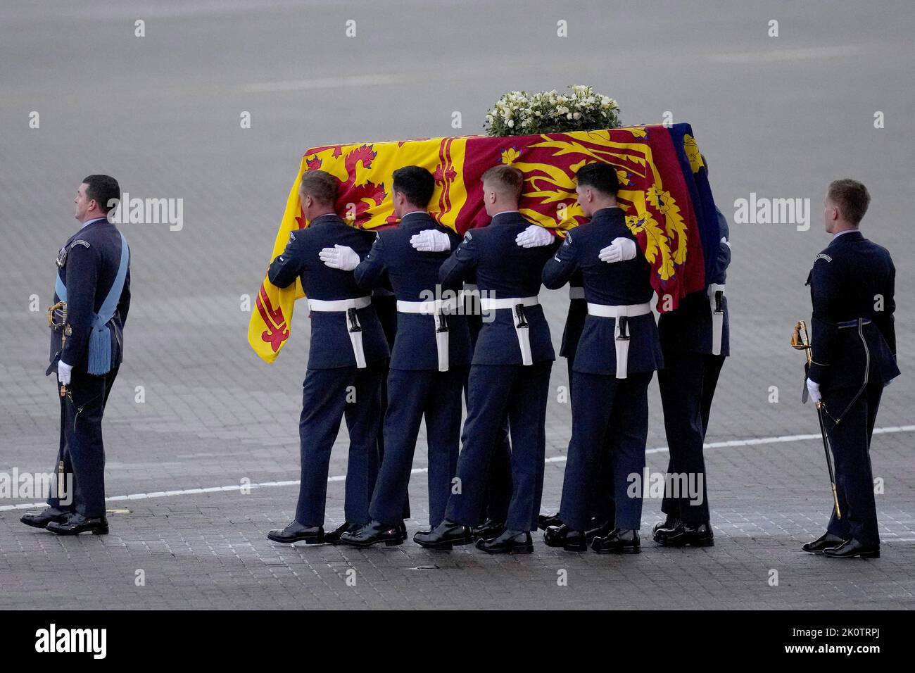 The bearer party from the Queen's Colour Squadron (63 Squadron RAF ...