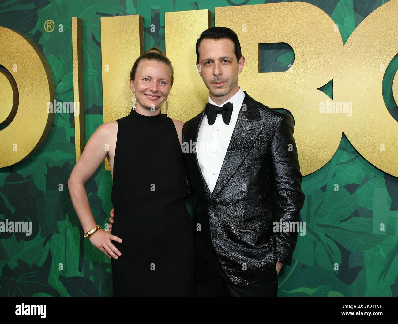 Jeremy Strong and Emma Wall attend the 2022 HBO Emmy's Party at San ...