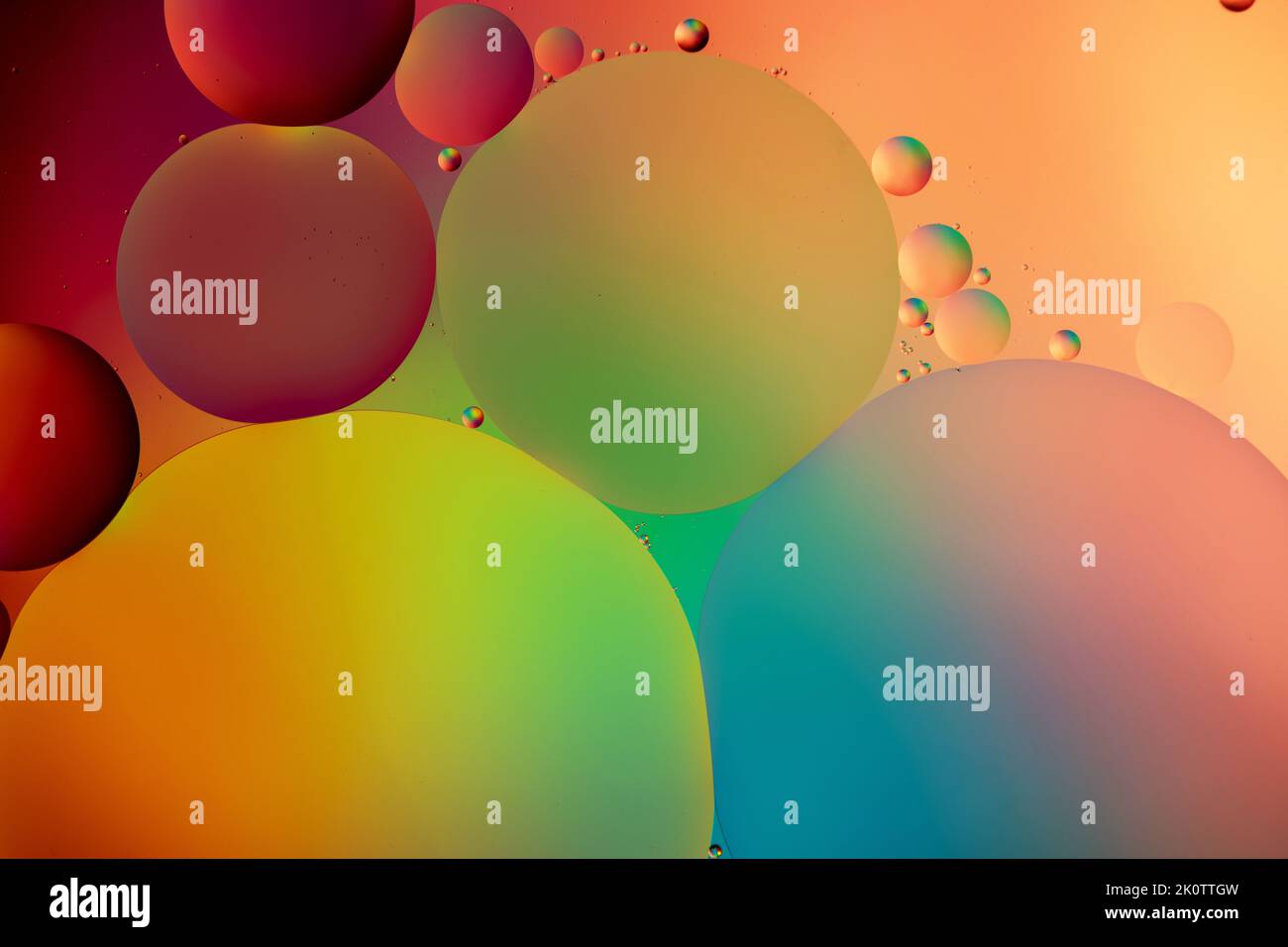 Multicolored Macro Oil Bubbles Abstract Liquid Background Stock Photo ...
