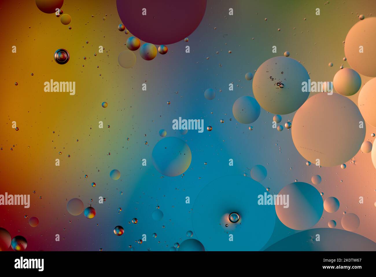 Multicolored Macro Oil Bubbles Abstract Liquid Background Stock Photo ...