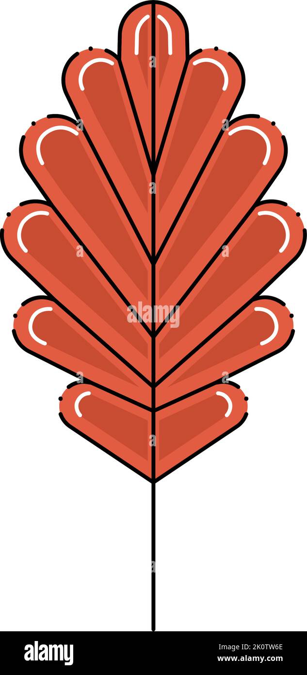 Isolated colored autumn leaf icon Vector Stock Vector Image & Art - Alamy