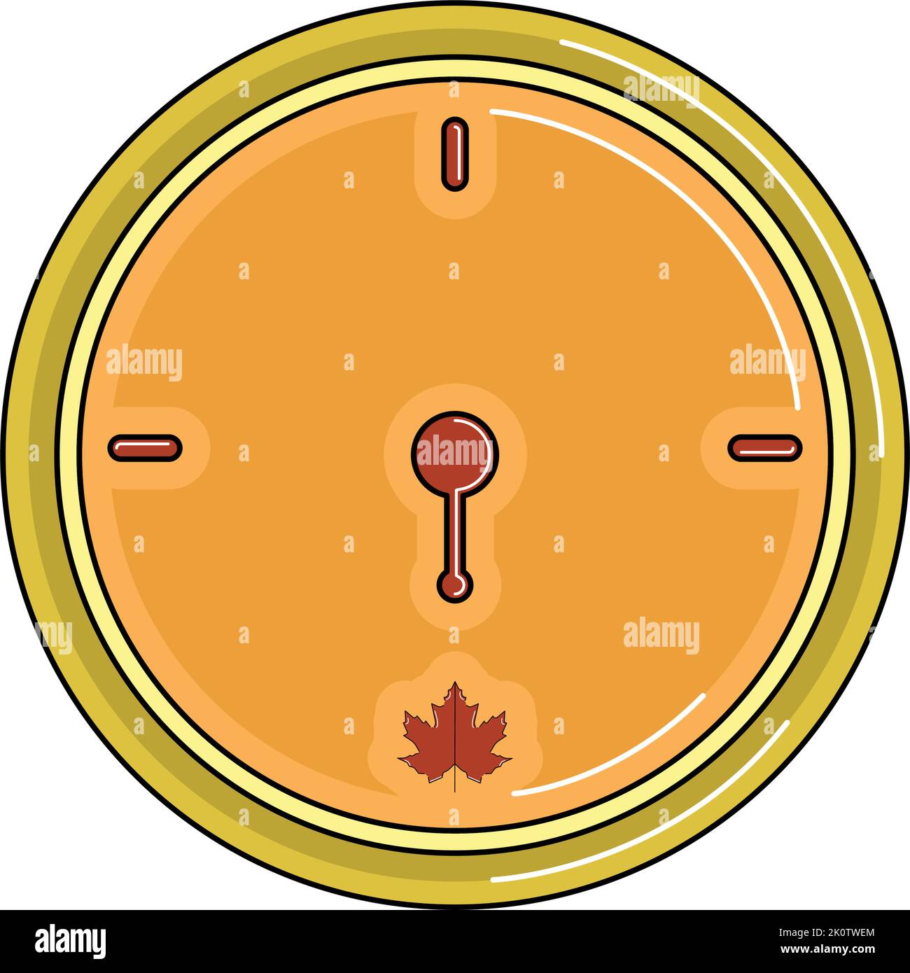 Isolated colored watch with a maple leaf icon Vector Stock Vector Image ...