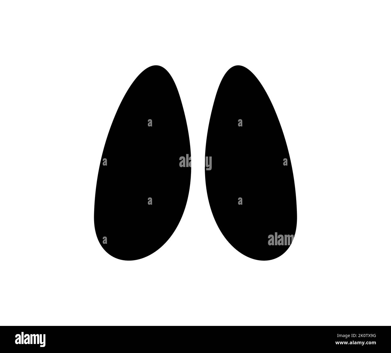 Cow foot steps isolated black silhouette logo design. Footsteps of ...