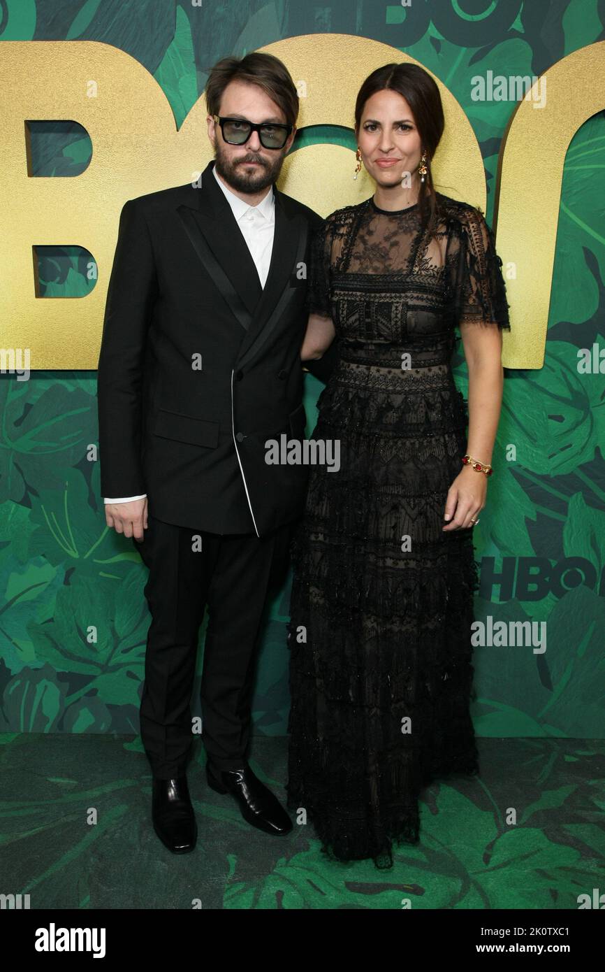 Sam Levinson, Ashley Lent Levinson attendsthe 2022 HBO Emmy's Party at ...