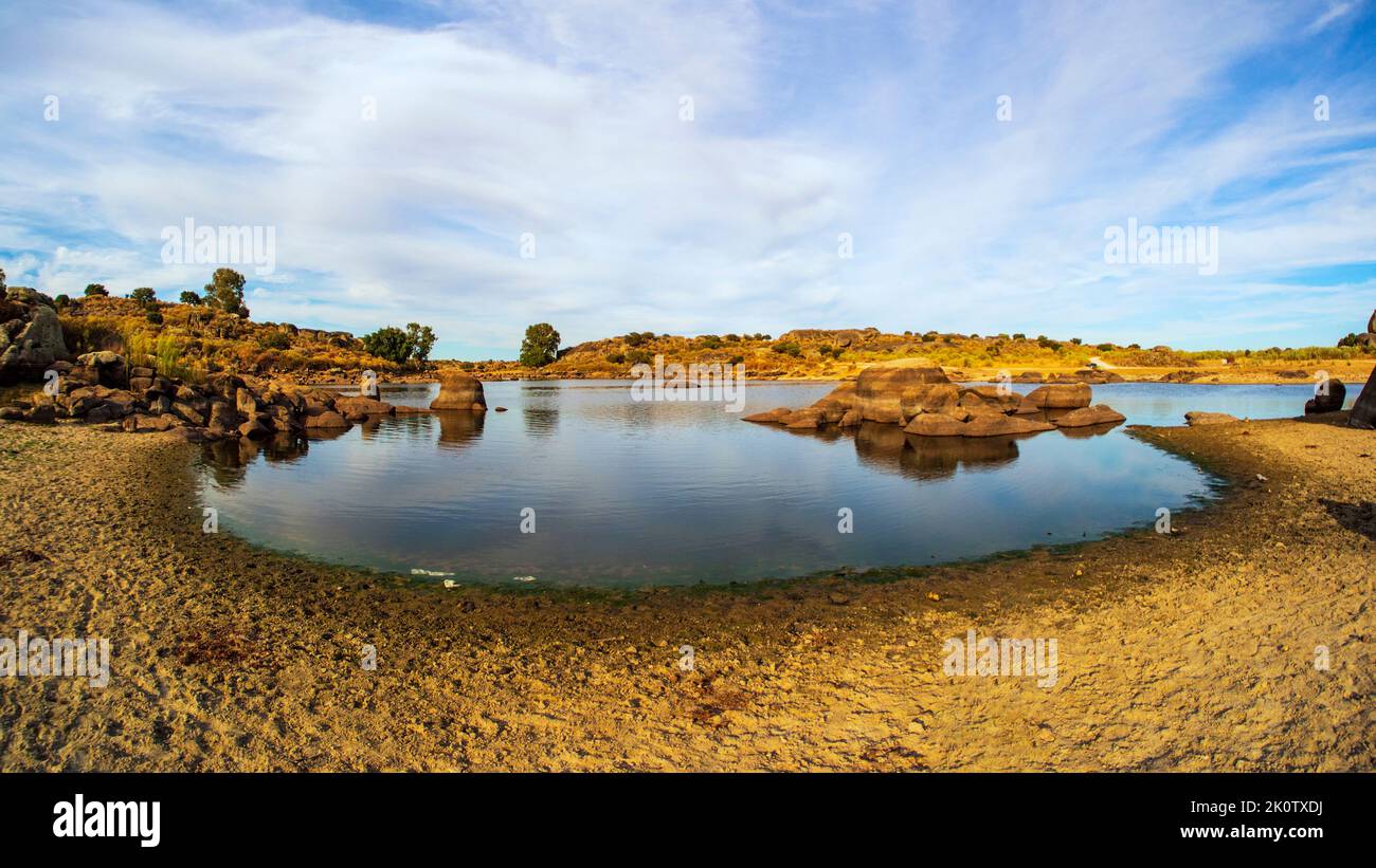 Geological formations of granite in the natural monument of Los ...