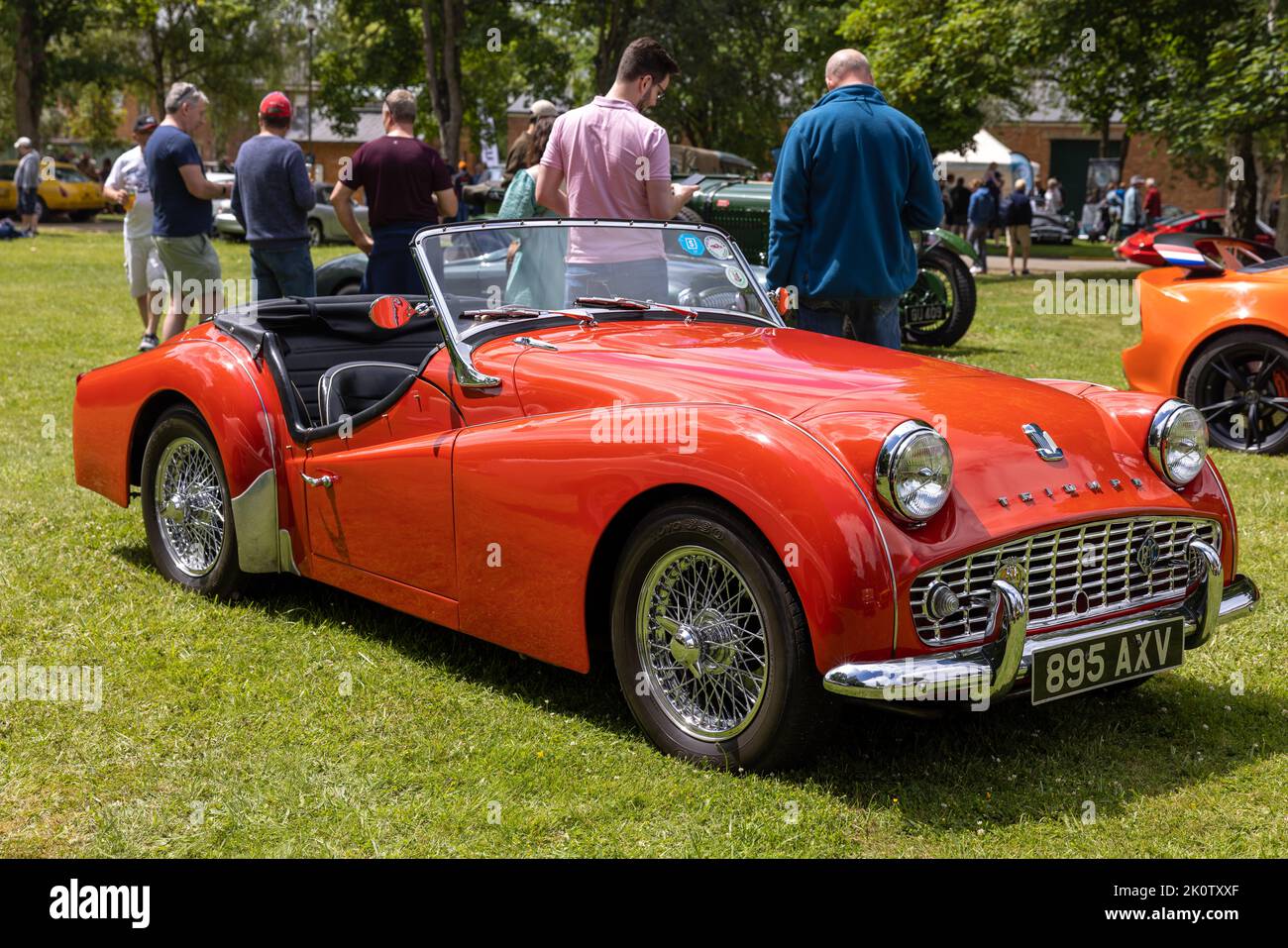 1959 Triumph TR3 ‘895 AXV’ on display at the June Scramble held at the ...