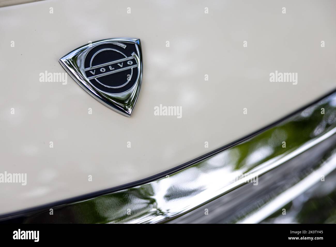 1966 Volvo P1800 bonnet badge Stock Photo - Alamy