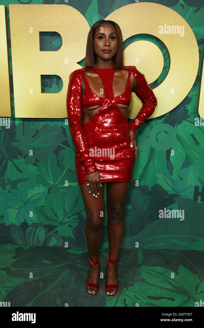 Issa Rae attends the 2022 HBO Emmy's Party at San Vicente Bungalows on ...